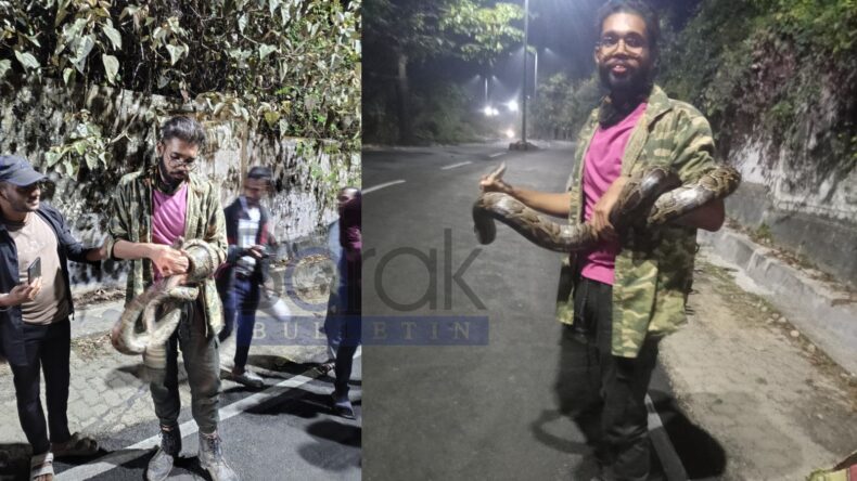 Ankur Nandi rescues wounded 9-foot python from university campus ...