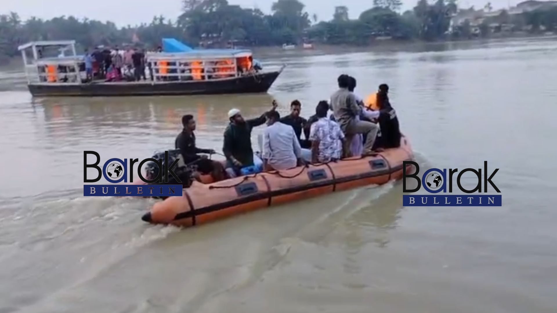 Mishap Averted: Engine Failure Leaves Steamer Stranded Mid-Barak in Siddheshwar Ghat; SDRF ...